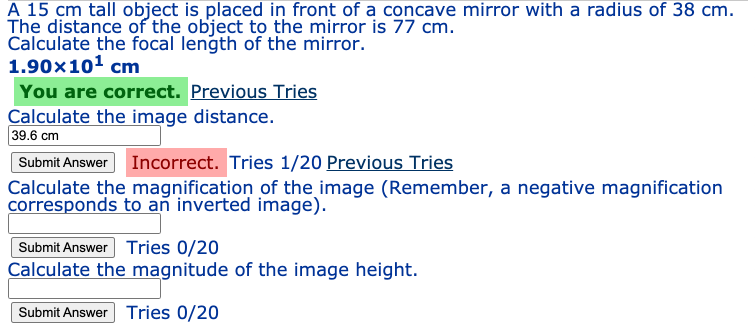 Solved A 15 cm tall object is placed in front of a concave | Chegg.com