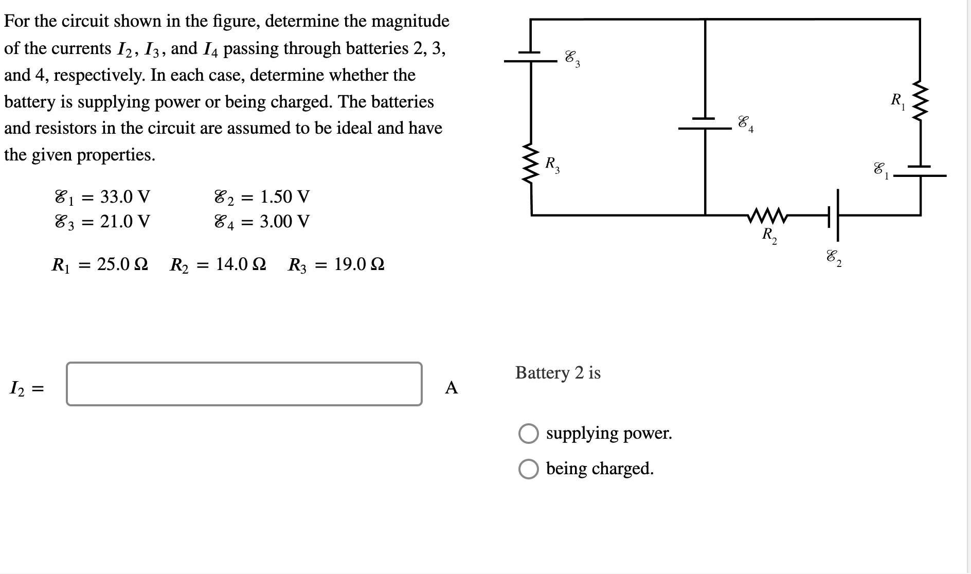 Solved For the circuit shown in the figure, determine the | Chegg.com