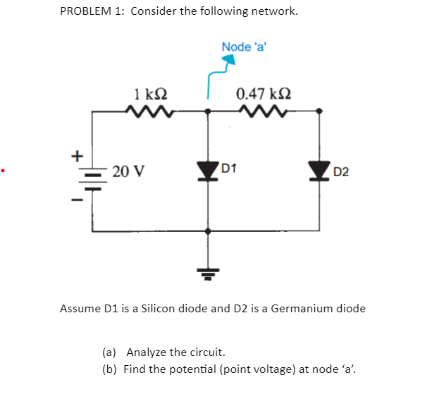 Solved PROBLEM 1: Consider the following network. Assume D1 | Chegg.com Solved PROBLEM 1: Consider the following network. Assume D1 | Chegg.com