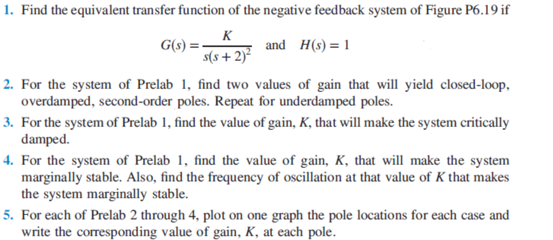 Solved FIGURE P6.191. Find the equivalent transfer function | Chegg.com