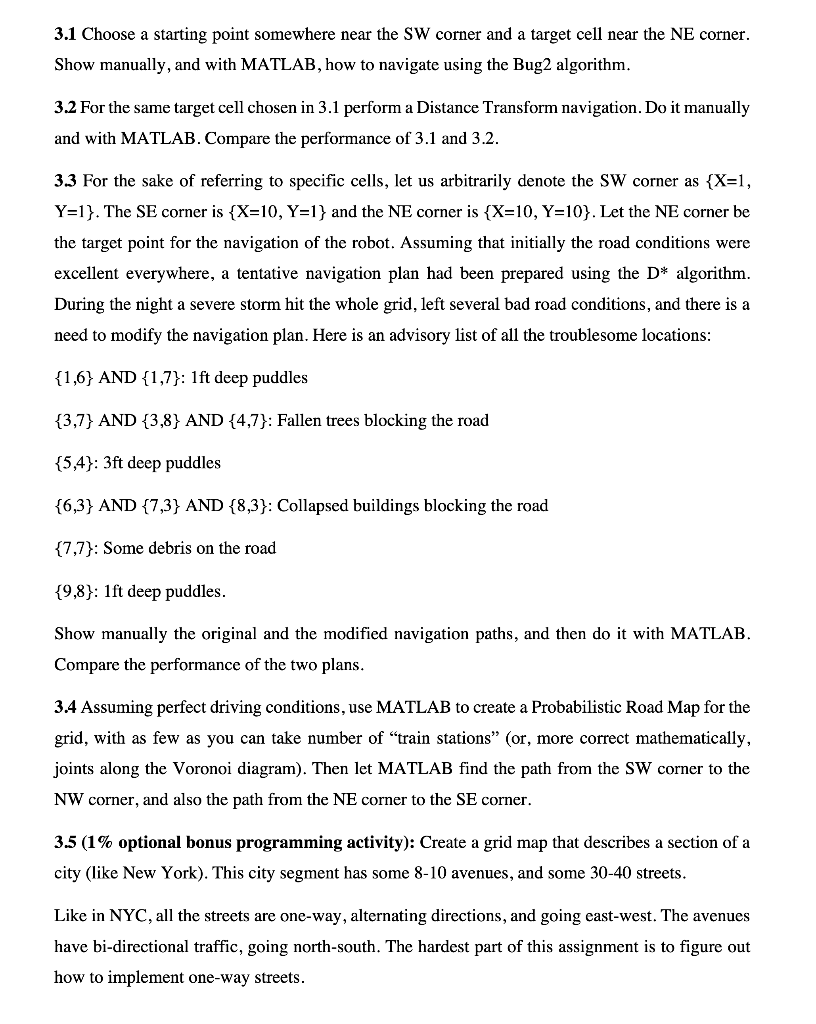 Problem 3: Mobile Robot Navigation The following | Chegg.com