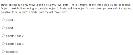 Solved Three objects can only move along a straight, level | Chegg.com