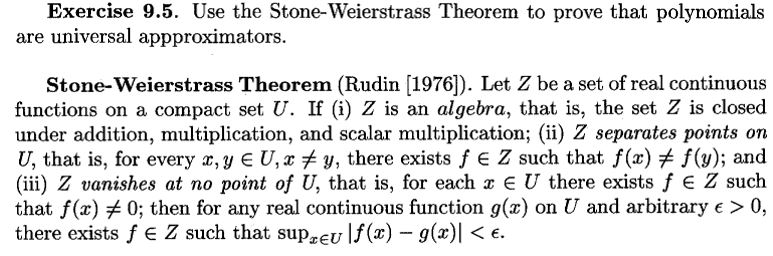 Solved Exercise 9.5. Use the Stone-Weierstrass Theorem to | Chegg.com