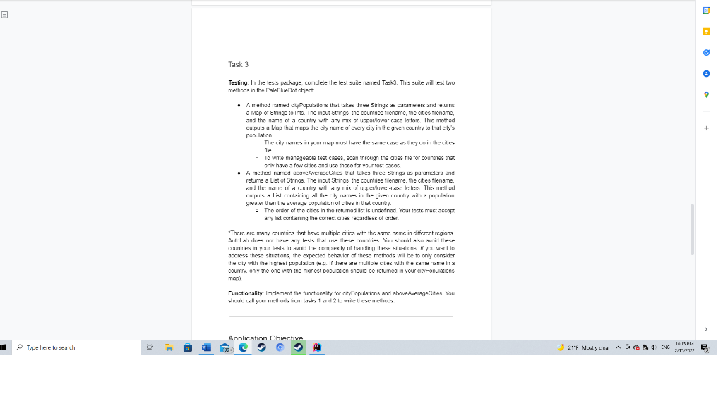 @ Task 3 Testing. In the tests package complete the | Chegg.com