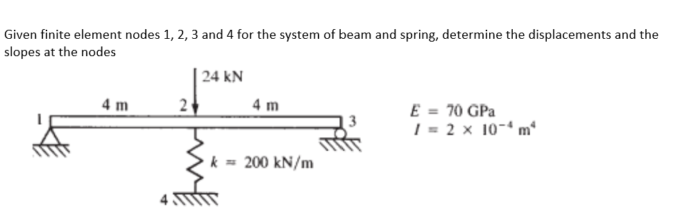 Solved Given finite element nodes 1,2,3 and 4 for the system | Chegg.com