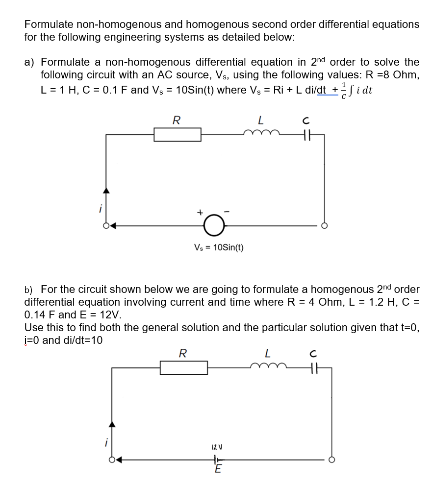 Solved Formulate non-homogenous and homogenous second order | Chegg.com