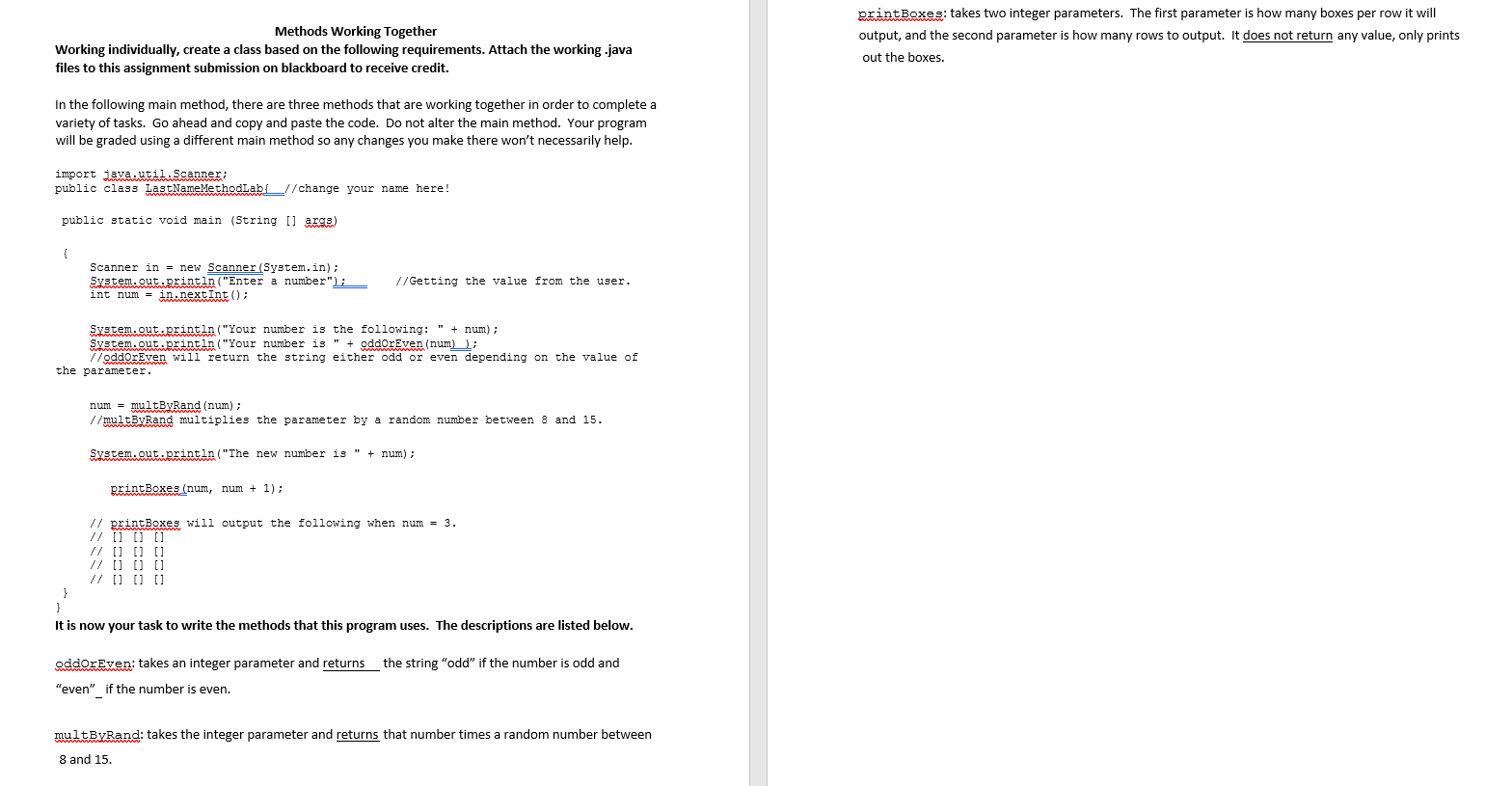 Solved Methods Working Together Working individually, create | Chegg.com