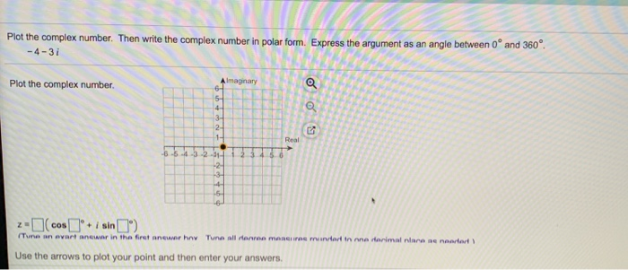 Solved Plot the complex number. Then write the complex | Chegg.com