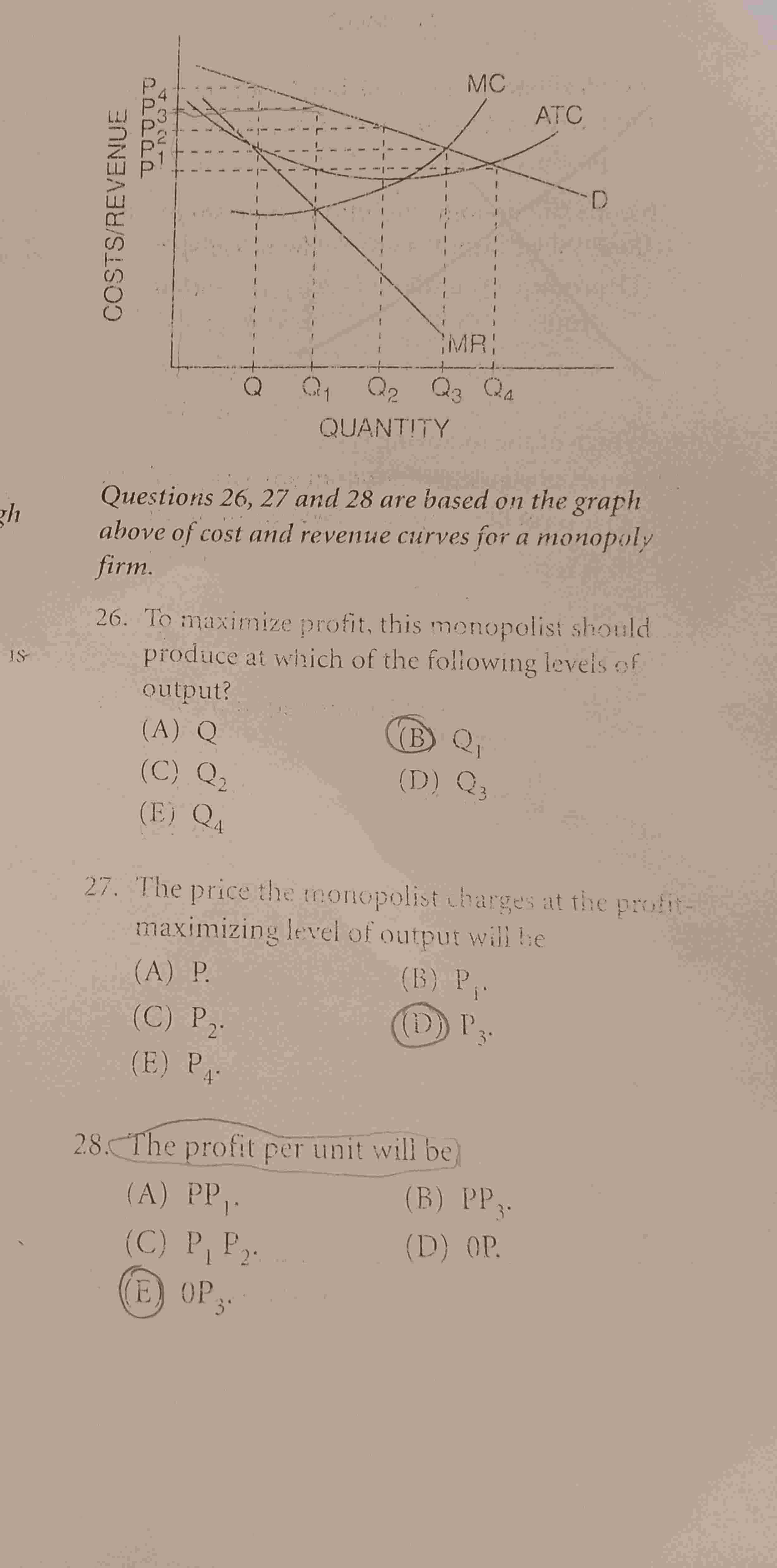 Solved Questions 26, 27 ﻿and 28 ﻿are based on ﻿the | Chegg.com