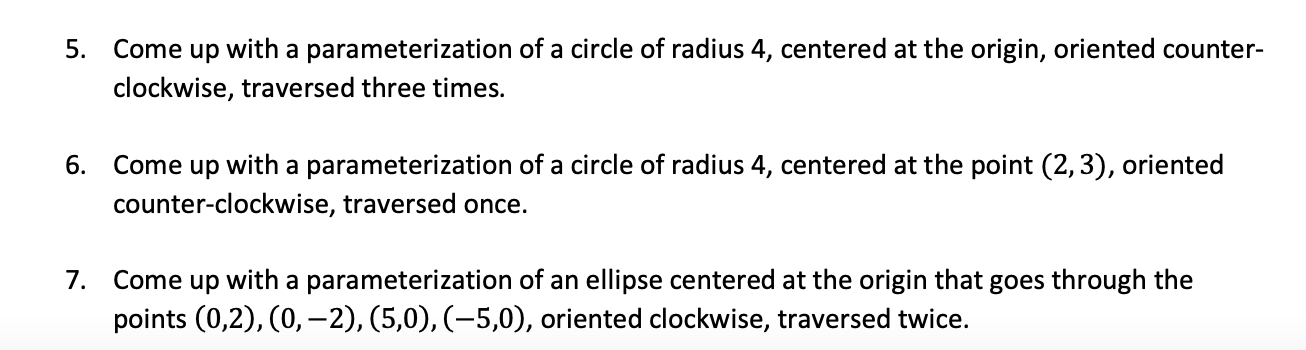 Solved Parameterizing Circular Curves = The unit circle x2 + | Chegg.com