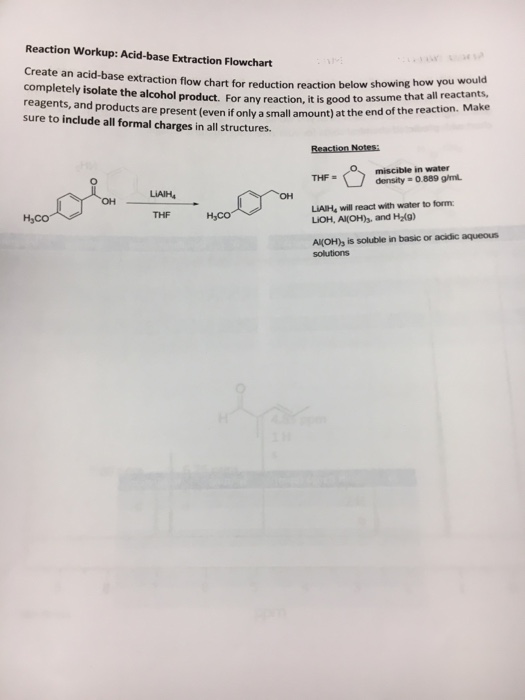 Solved Reaction Workup Acid Base Extraction Flowchart