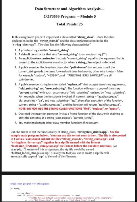 Solved Data Structure And Algorithm Analysis Cop3530 