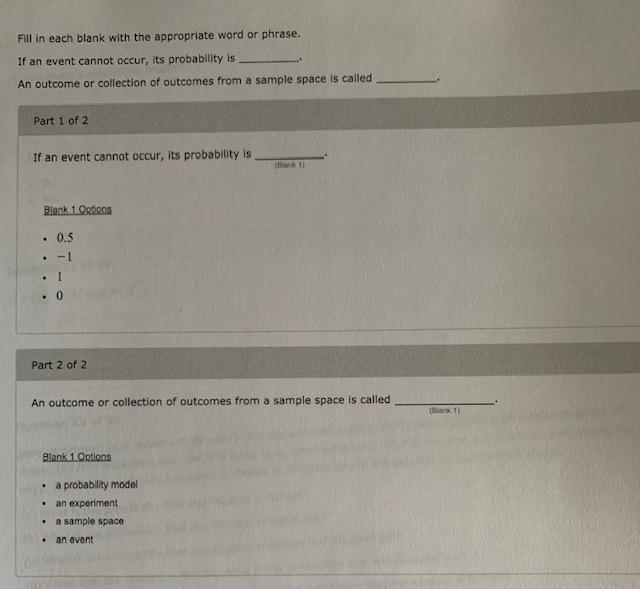 Solved Fill in each blank with the appropriate word or | Chegg.com
