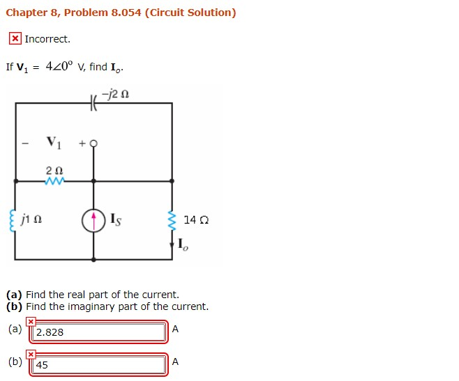 Solved Chapter 8, Problem 8.054 (Circuit Solution) * | Chegg.com