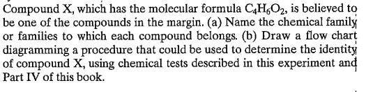 Solved Compound X, which has the molecular formula C4H6O2, | Chegg.com