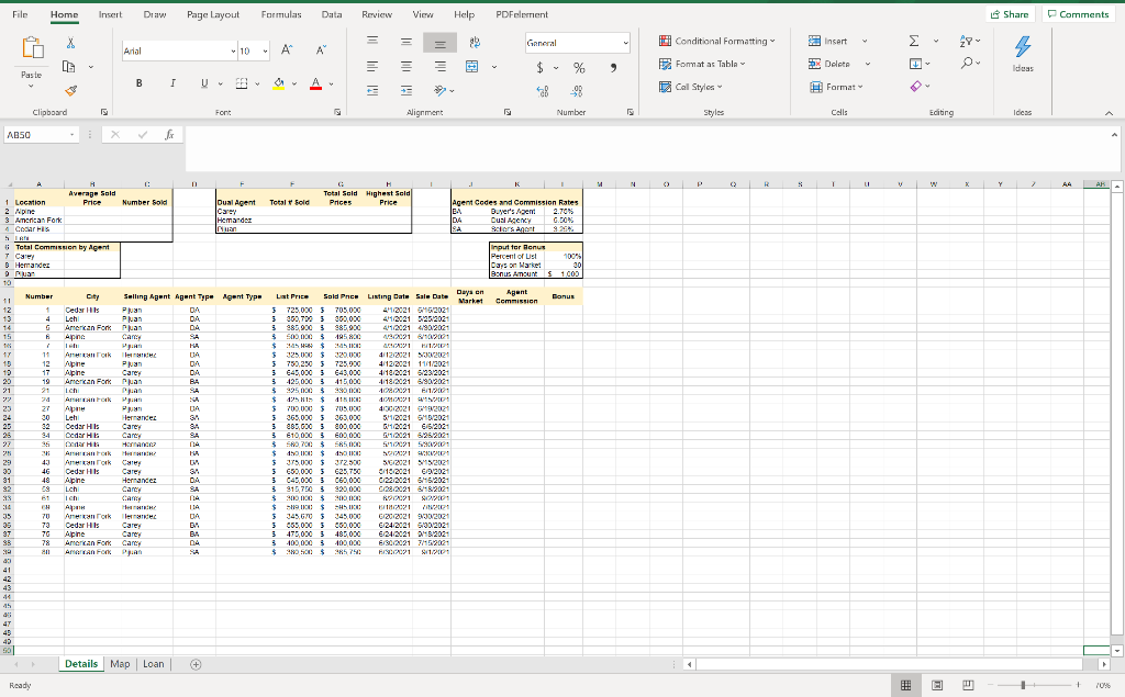 Solved Exp19_Excel_Ch07_Cap_Real_Estate Project Description: | Chegg.com