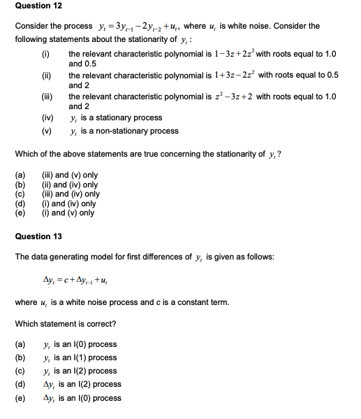 Solved Question 10 Robust standard errors should be used for | Chegg.com