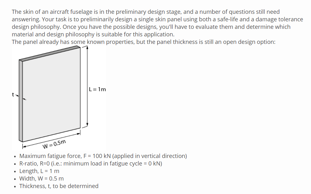 Solved The skin of an aircraft fuselage is in the | Chegg.com