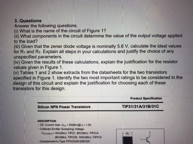 Solved Figure 1 below shows a type of voltage regulator | Chegg.com