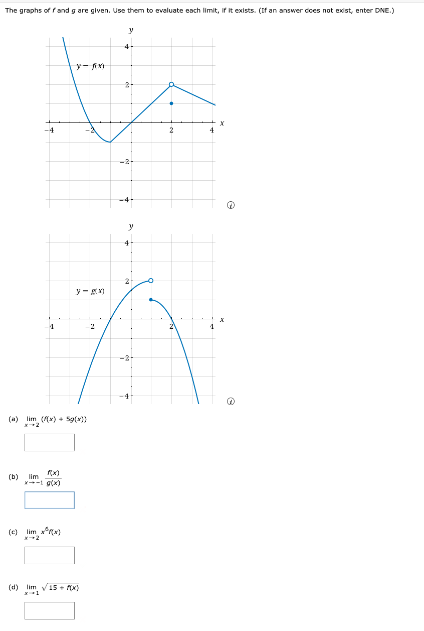 Solved The graphs of f ﻿and g ﻿are given. Use them to | Chegg.com