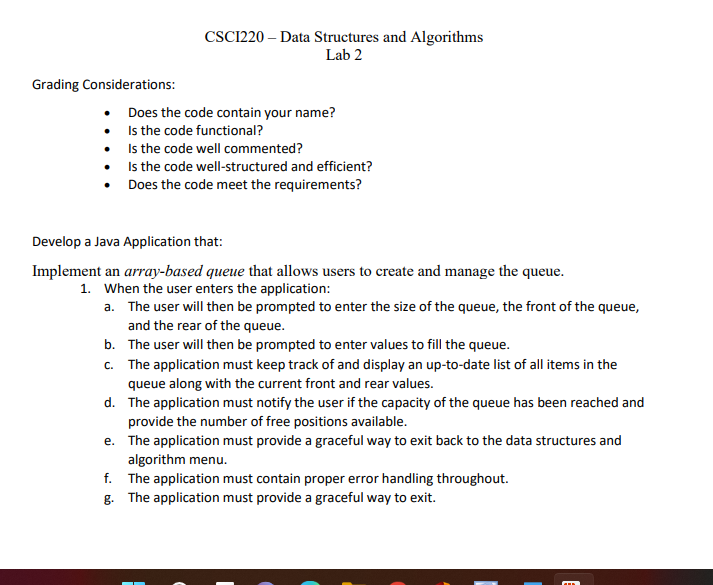 Solved Develop a Java Application that: Implement an | Chegg.com