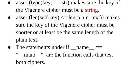 assert(type(key) == str) makes sure the key of the | Chegg.com