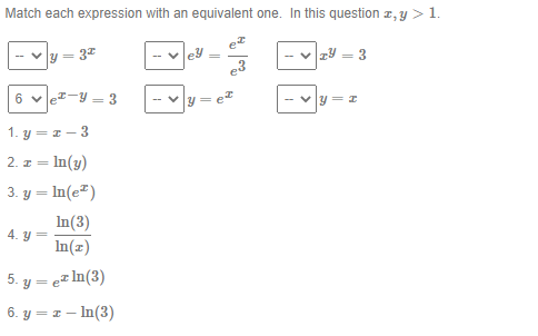 Solved Match each expression with an equivalent one. In this | Chegg.com