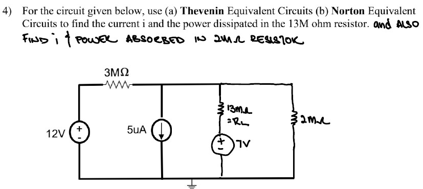 Solved For the circuit given below, use (a) ﻿Thevenin | Chegg.com