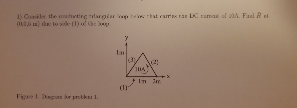 Solved 1 Consider The Conducting Triangular Loop Below That