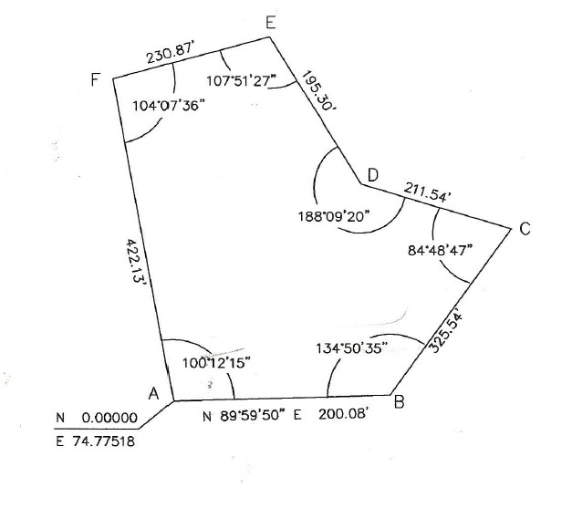 Solved Balance the following Traverse and calculate the | Chegg.com