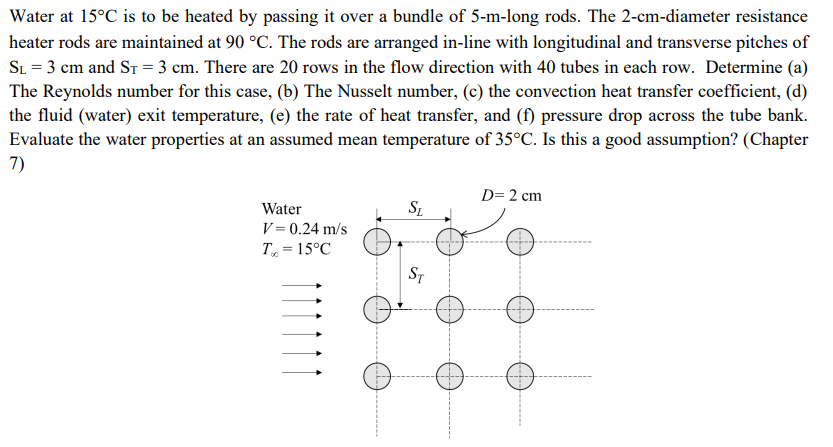 Solved Water at 15∘C is to be heated by passing it over a | Chegg.com