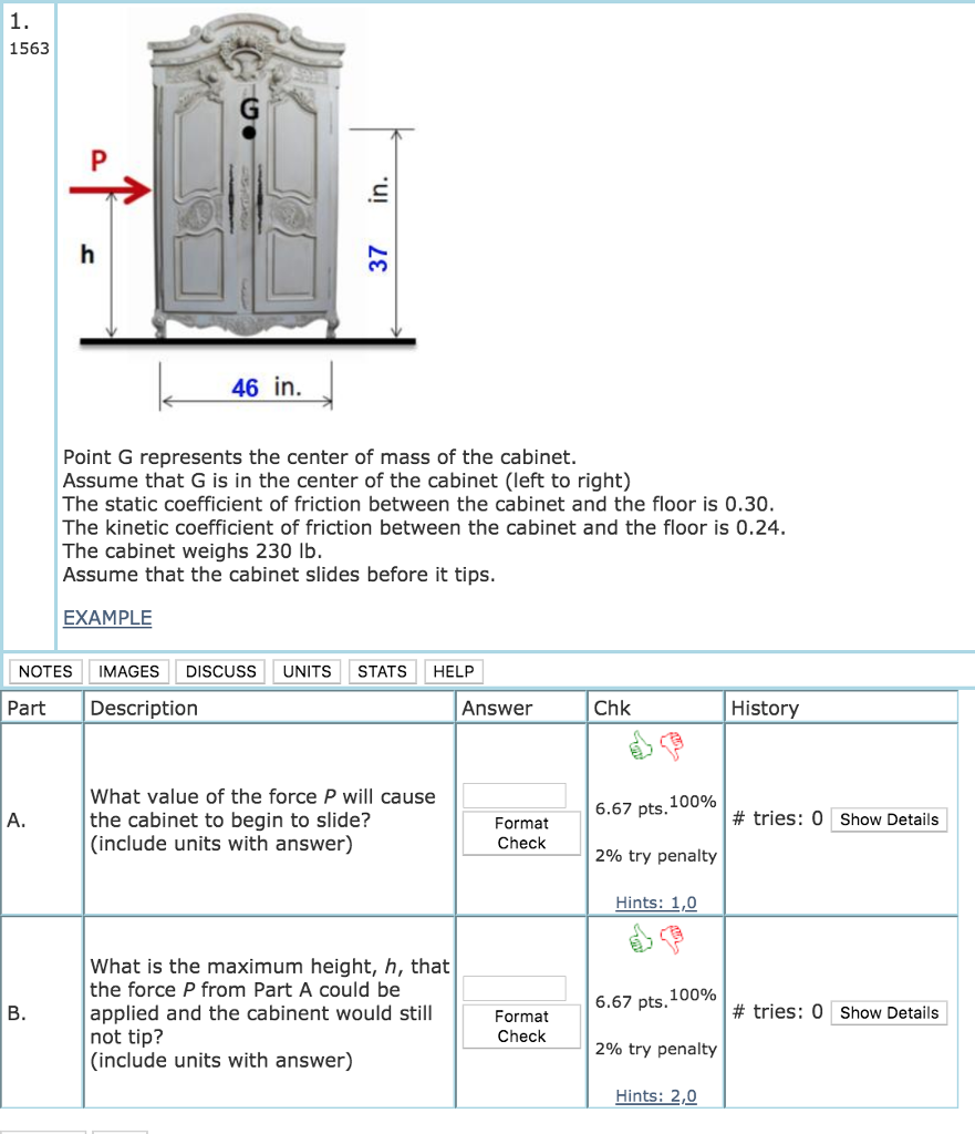 Solved 1. 1563 46 in. Point G represents the center of mass | Chegg.com Solved 1. 1563 46 in. Point G represents the center of mass | Chegg.com