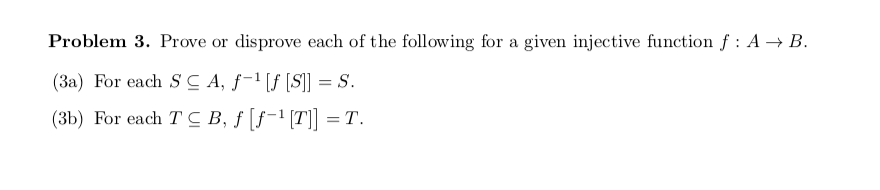 Solved Problem 3. Prove or disprove each of the following | Chegg.com