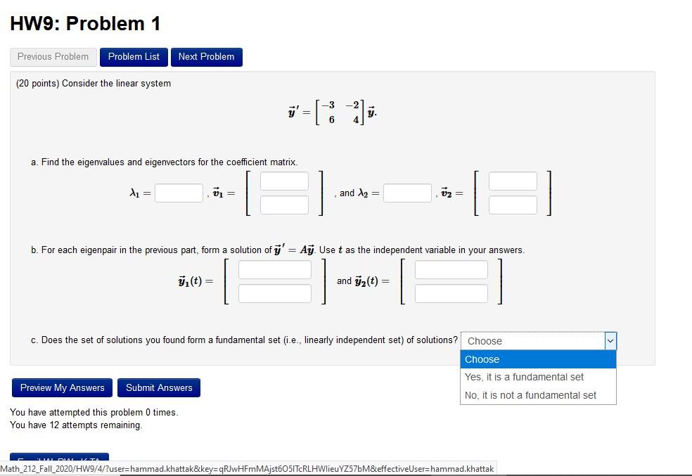Solved HW9: Problem 1 Previous Problem Problem List Next | Chegg.com