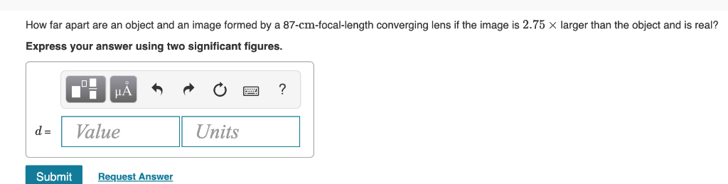 Solved How far apart are an object and an image formed by a | Chegg.com