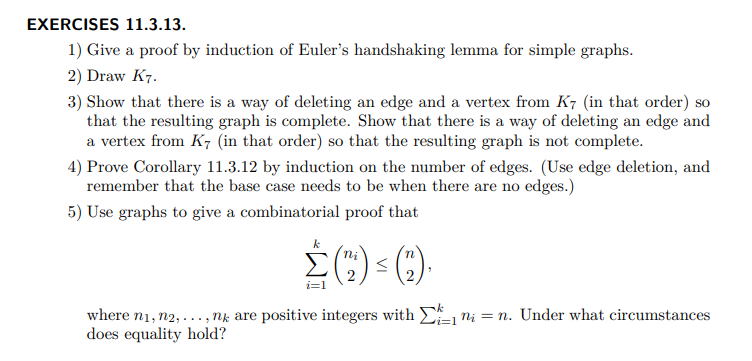 Solved EXERCISES 11.3.13. 1) Give a proof by induction of | Chegg.com