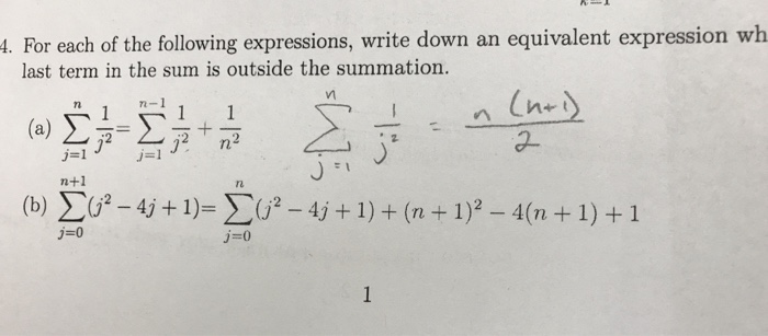 Solved . For each of the following expressions, write down | Chegg.com