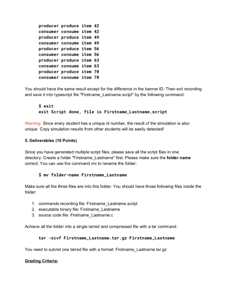 COMP 3500 Introduction to Operating Systems Project 3 | Chegg.com