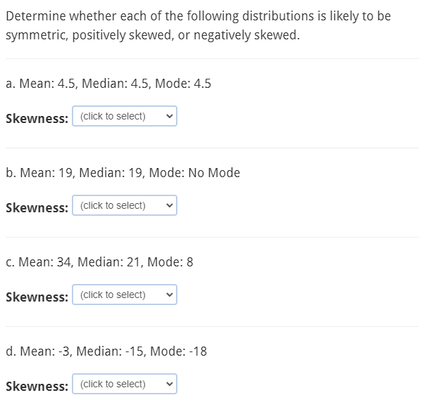 Solved Determine whether each of the following distributions | Chegg.com