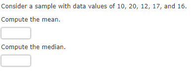 Solved Consider a sample with data values of 10, 20, 12, 17, | Chegg.com