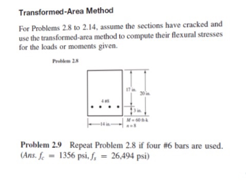 Solved Transformed-Area Method For Problems 2.8 to 2.14, | Chegg.com