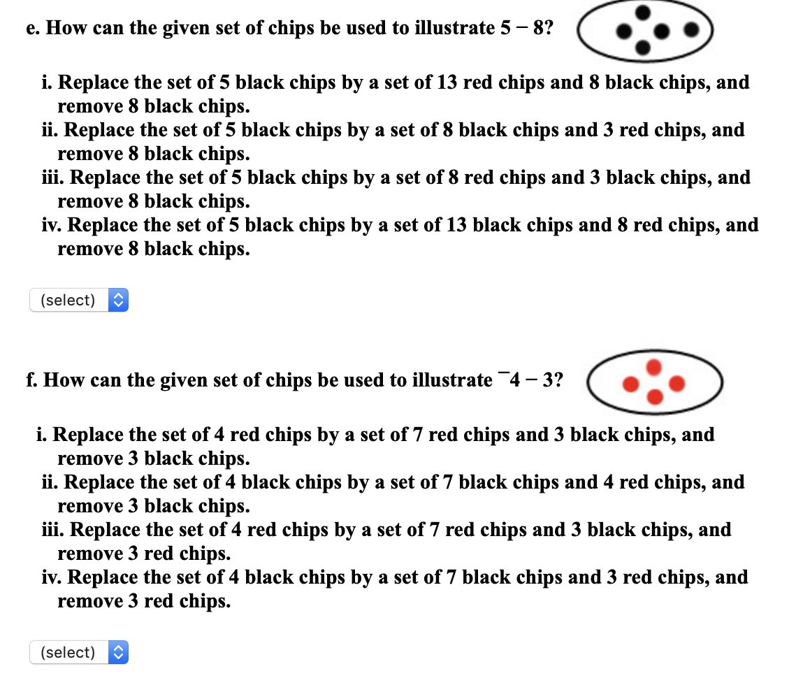 Solved e. How can the given set of chips be used to | Chegg.com