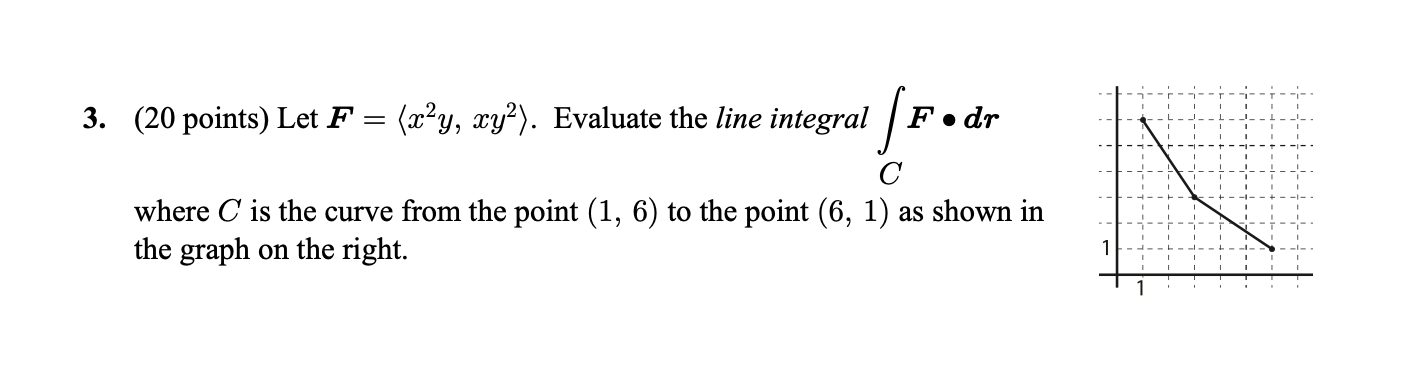 Solved (20 ﻿points) ﻿Let F=(:x2y,xy2:). ﻿Evaluate the line | Chegg.com