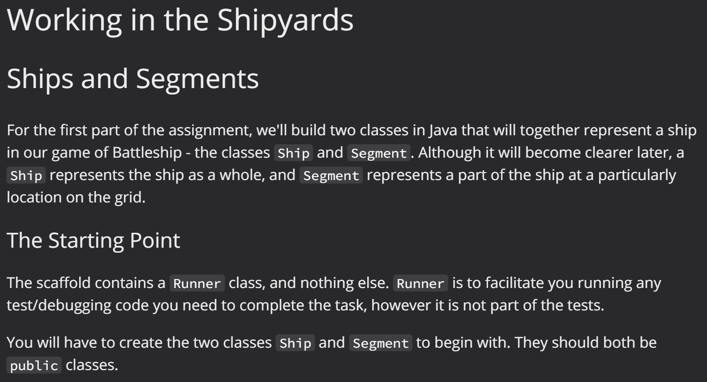 Solved Working in the Shipyards Ships and Segments For the | Chegg.com