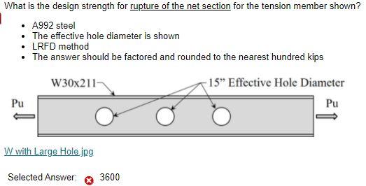 Solved What is the design strength for rupture of the net | Chegg.com