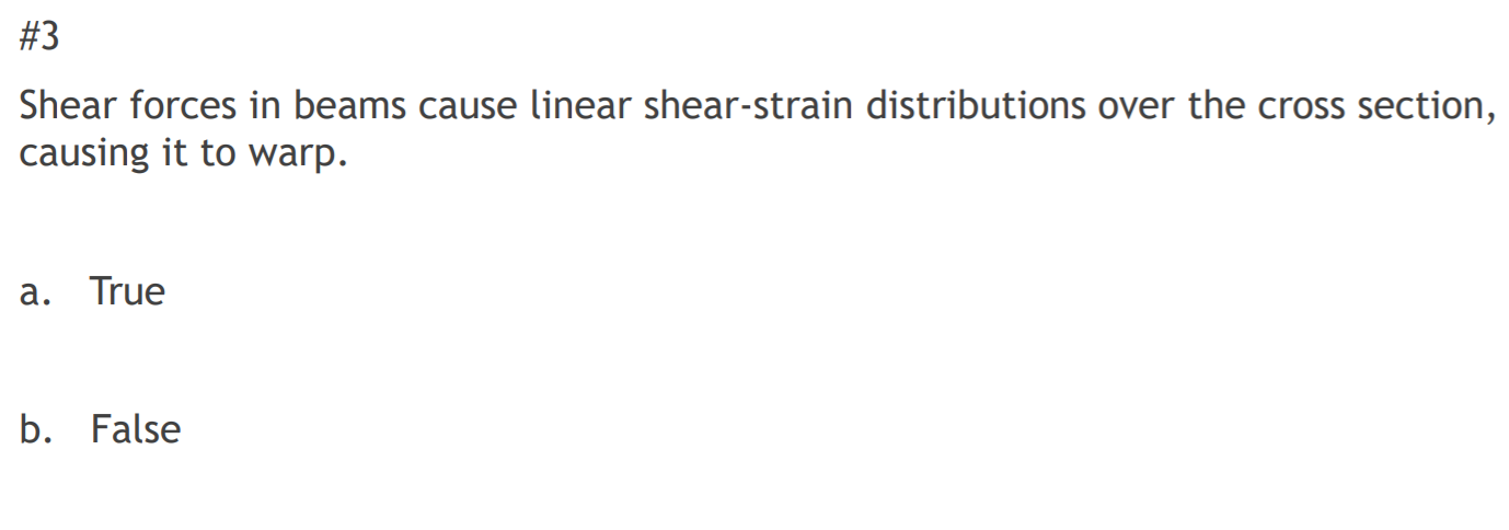 Solved #2 To apply the shear formula, you should follow | Chegg.com