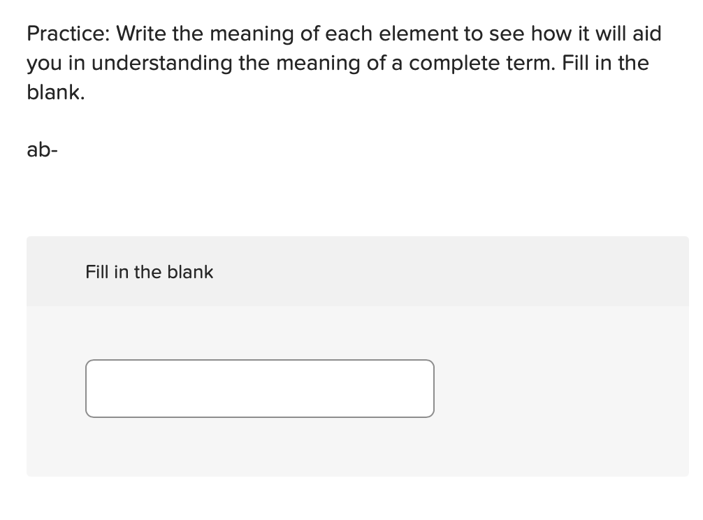 Practice: Write the meaning of each element to see | Chegg.com