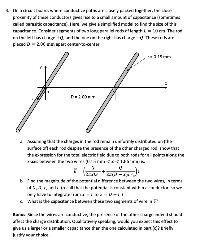 Solved 4. On a circuit board, where conductive paths are | Chegg.com