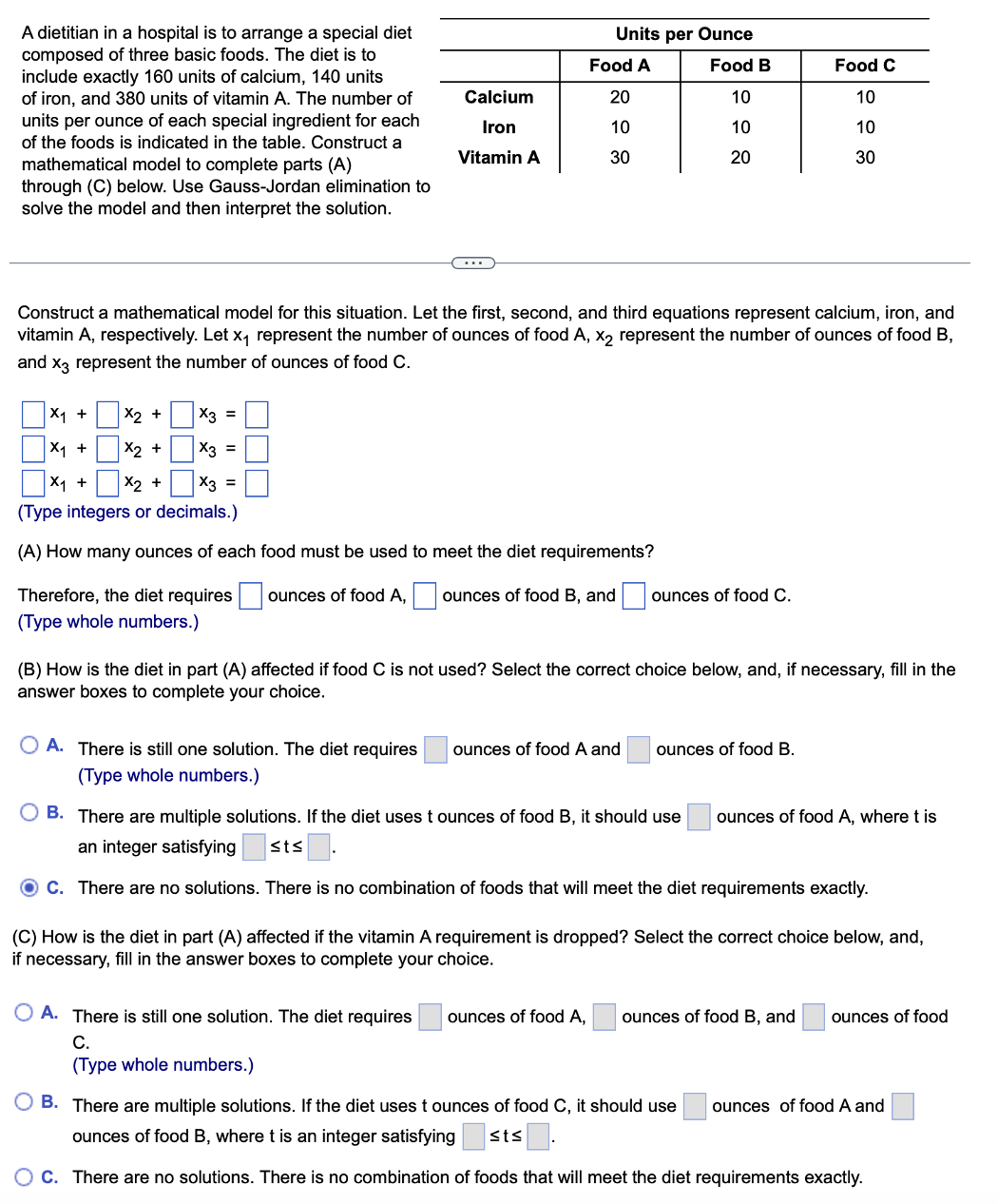 Solved A dietitian in a hospital is to arrange a special | Chegg.com