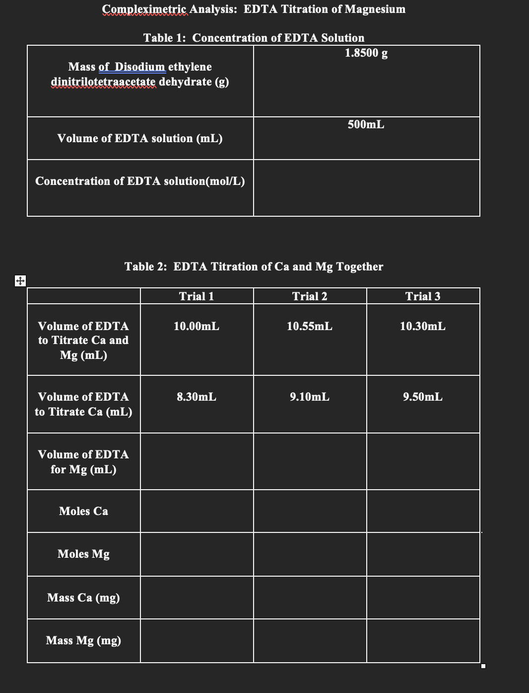 Solved *I am not sure if I put the correct values in the 2nd | Chegg.com